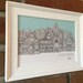 A5 Framed Doncaster Town Skyline, Signed Print, Hand Drawn ...