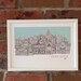 Doncaster Town Skyline A4 Print, Illustrated Signed Print, Hand Drawn ...