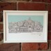 Doncaster Town Skyline A4 Print, Illustrated Signed Print, Hand Drawn ...