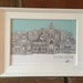 A5 Framed Doncaster Town Skyline, Signed Print, Hand Drawn ...
