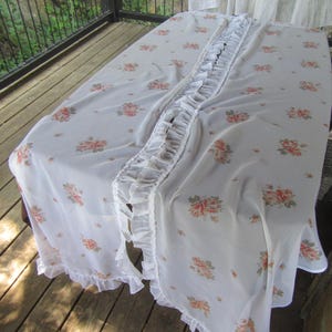 French Vintage Rose Voile Cafe Curtains: 1970s Cape Cod Style - Etsy