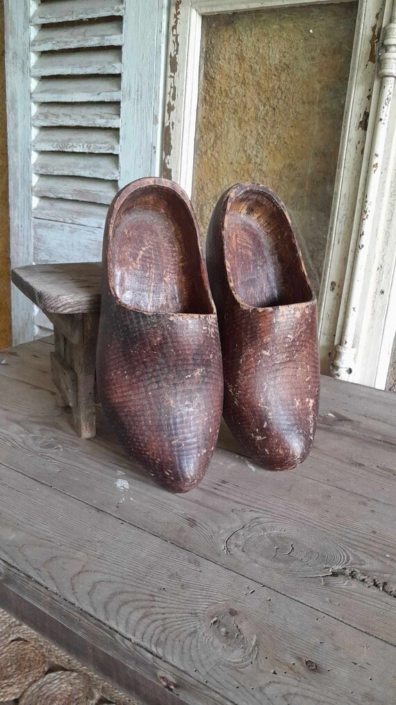 French Traditional Handmade Wooden Farm Clogs - Gem