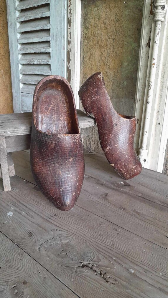French Traditional Handmade Wooden Farm Clogs - Gem