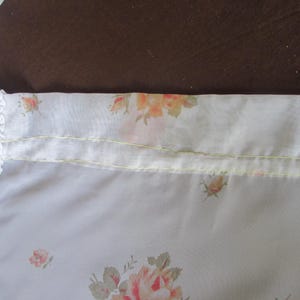 French Vintage Rose Voile Cafe Curtains: 1970s Cape Cod Style - Etsy