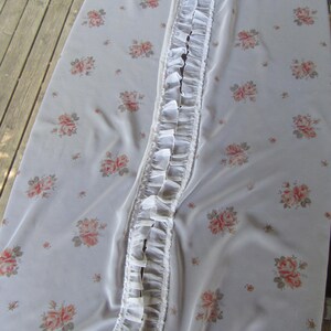 French Vintage Rose Voile Cafe Curtains: 1970s Cape Cod Style - Etsy