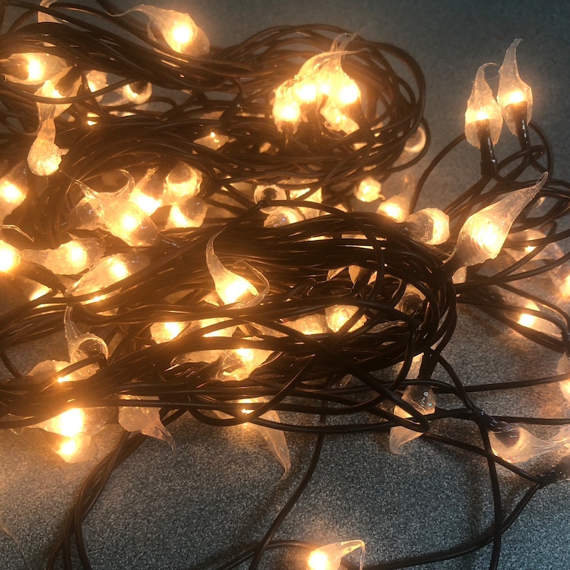 Floral String Lights Red - Etsy