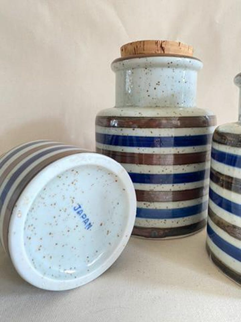 Vintage Asahi Pottery Canisters | Set of Three (3) | Made in Japan ...