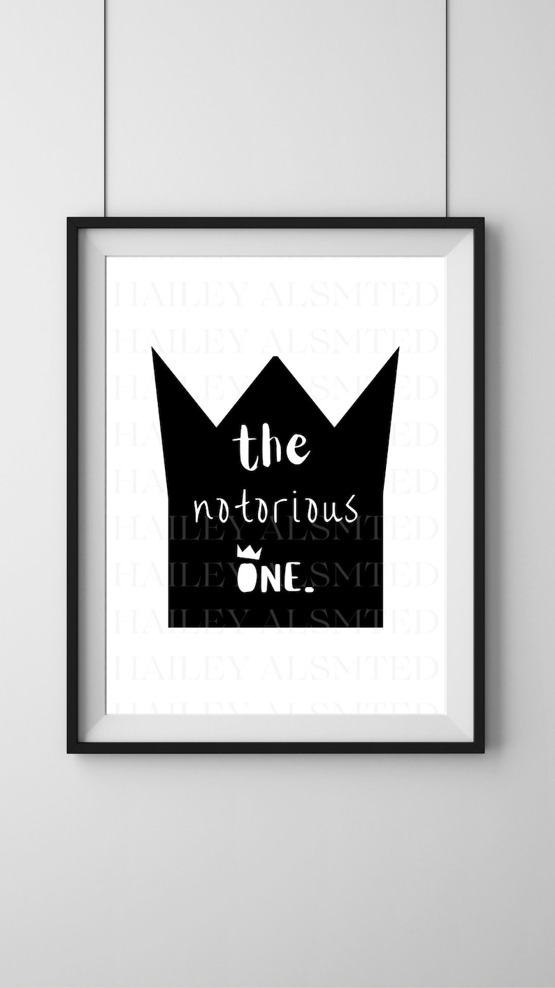 The Notorious One Sign | the Big One Birthday Sign | the Notorious One ...