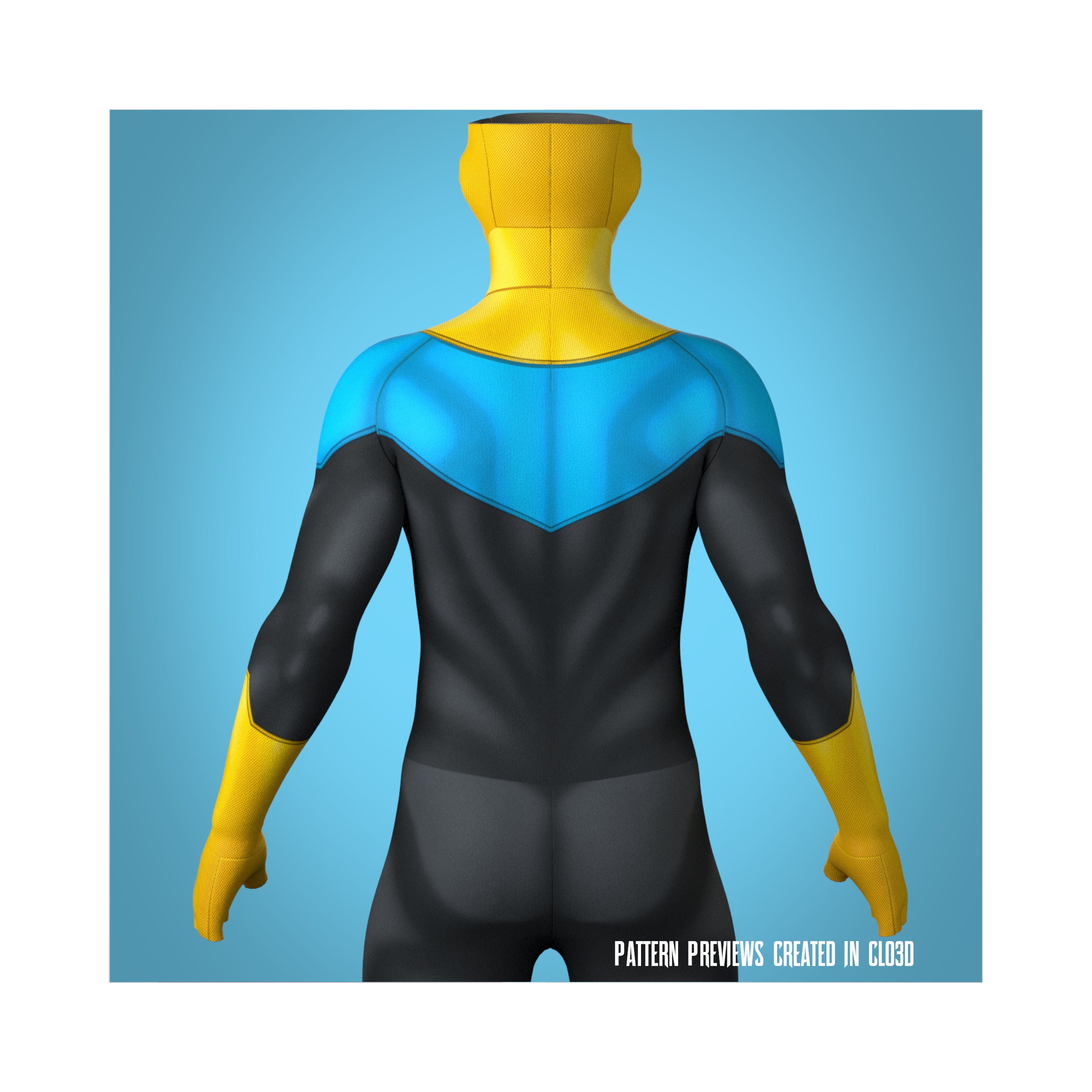 Invincible show Dye Sub Pattern Male Superhero Cosplay Bodysuit - Etsy