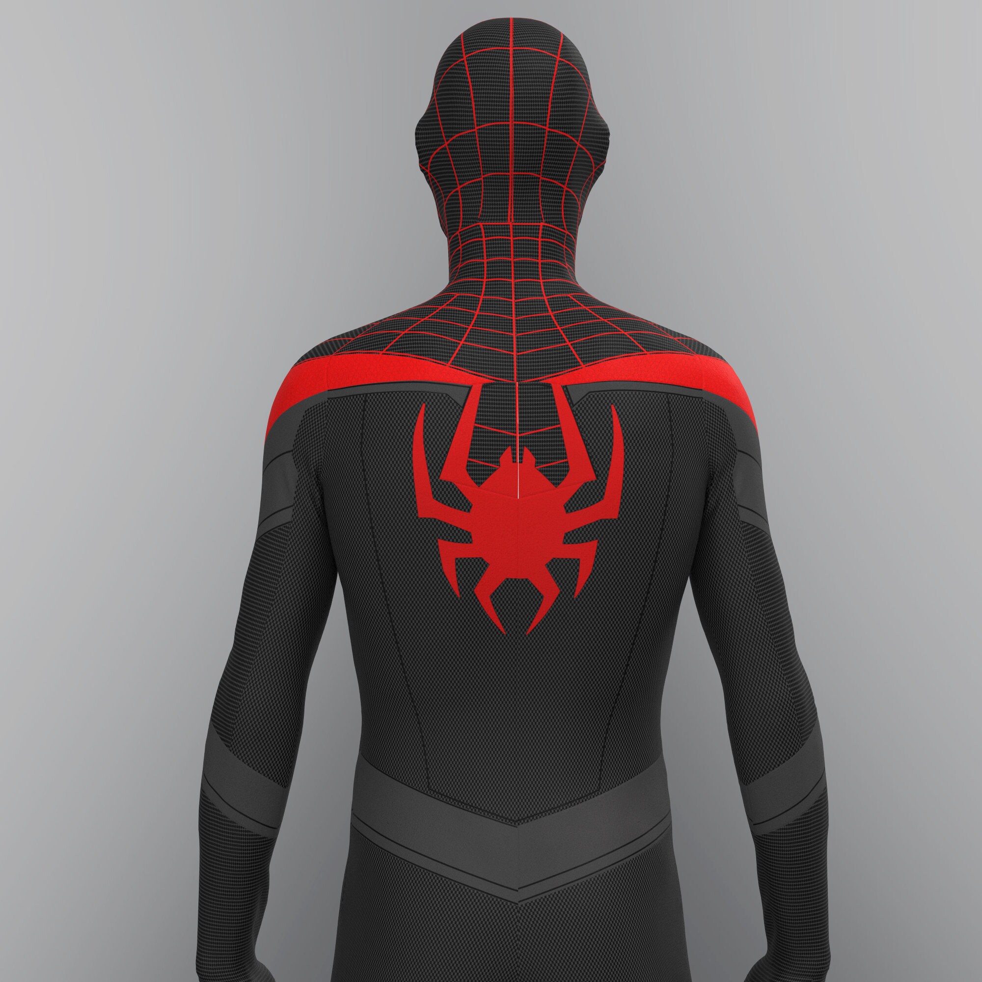 Spider-man Dye Sublimation Pattern Miles Morales Classic Suit Male ...