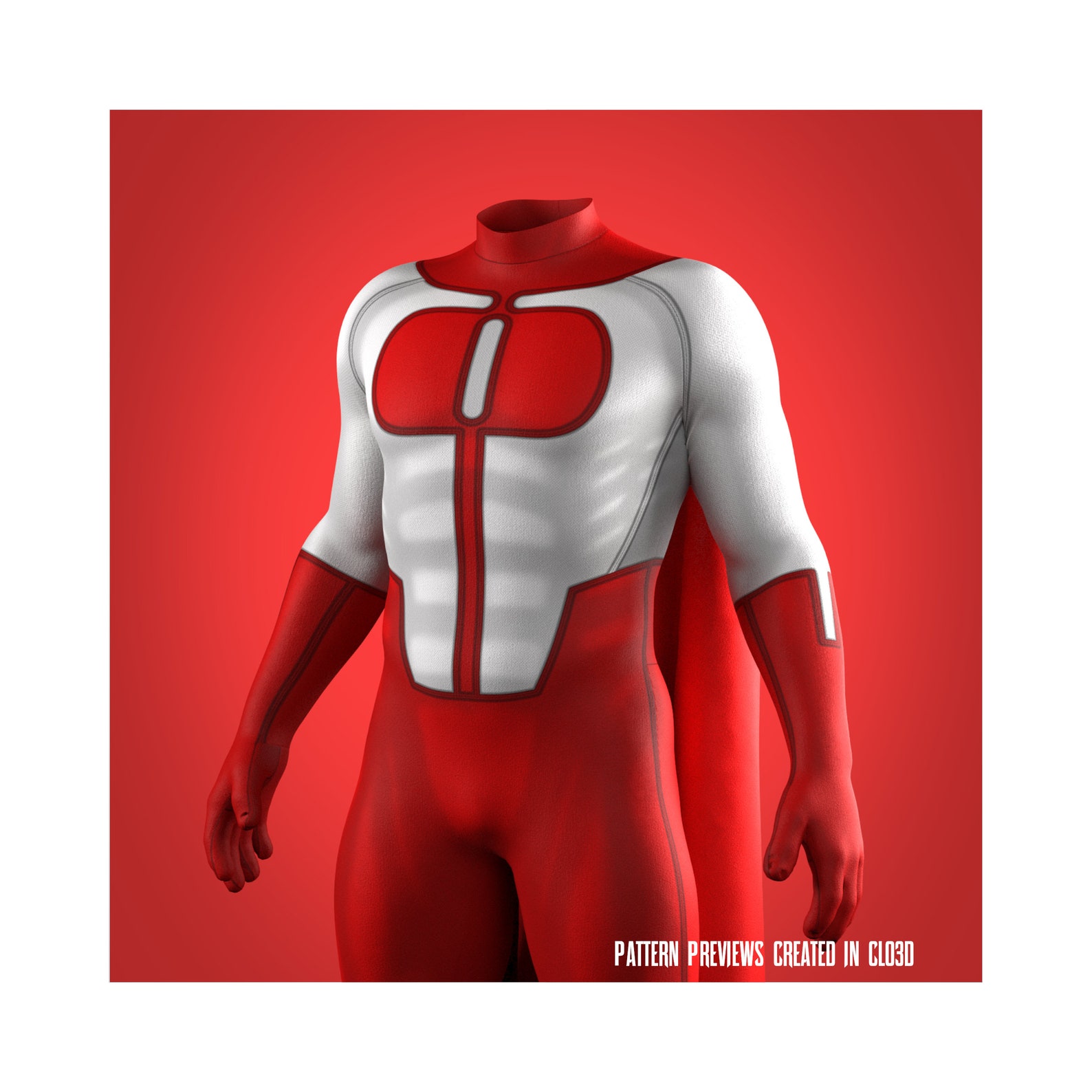 Omni-man Sewing Pattern Invincible MK1 Male Cosplay Bodysuit and Cape ...