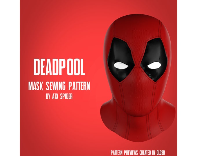 Deadpool Mask Sewing Pattern for Superhero Cosplay - Etsy