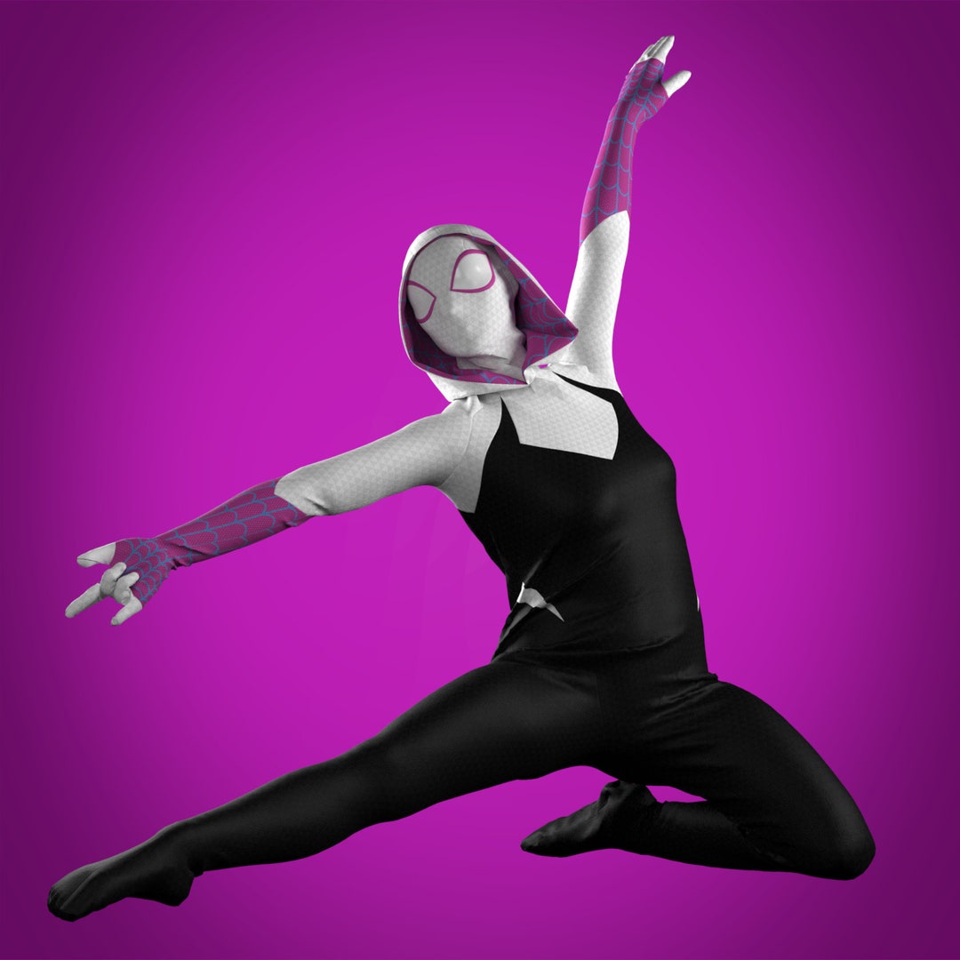 Spider-gwen Sewing/dye Sub Pattern Across the Spiderverse Female ...