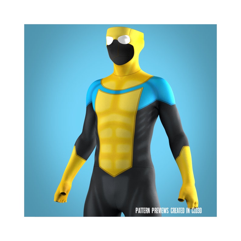 Invincible show Dye Sub Pattern Male Superhero Cosplay Bodysuit - Etsy