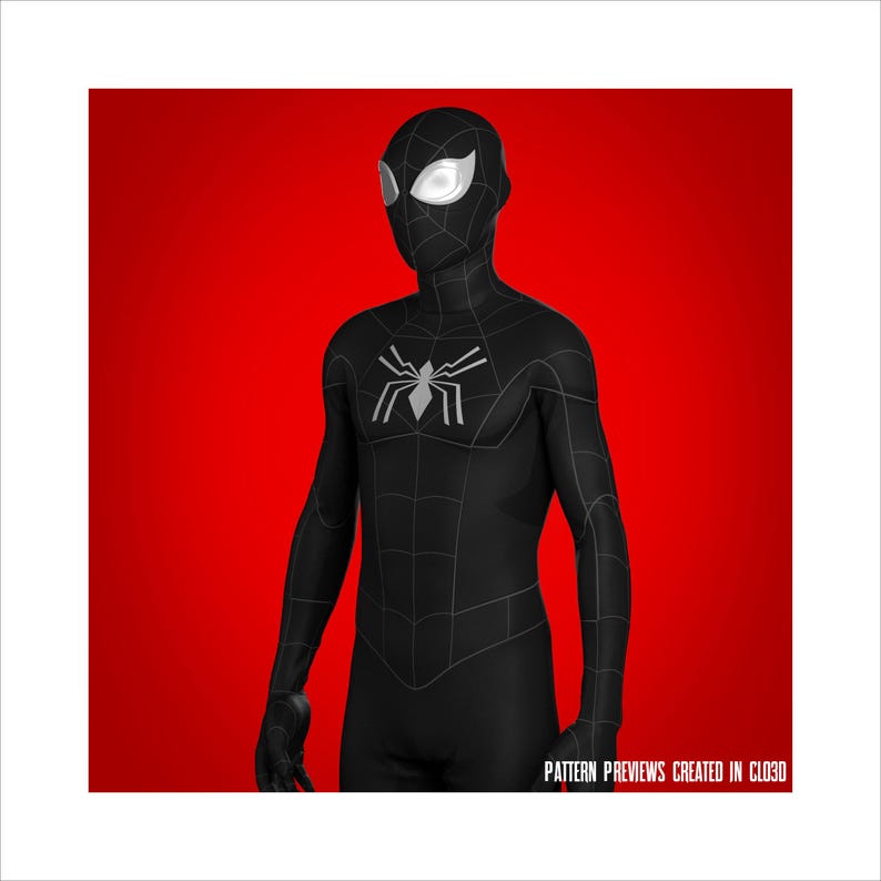 Spectacular Spider-man Dye Sub Pattern Black Suit I Cosplay Bodysuit ...