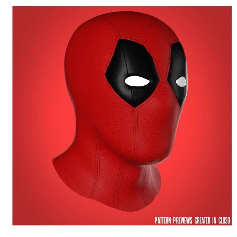 Deadpool Mask Sewing Pattern for Superhero Cosplay - Etsy