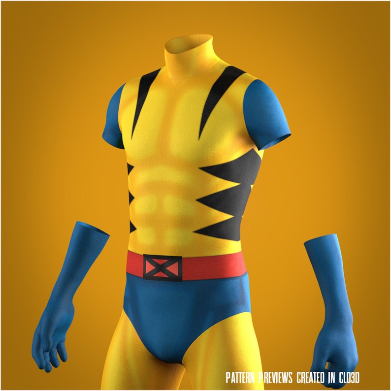 X-men '97 Wolverine Dye Sub Pattern Mens/masculine Cosplay Bodysuit - Etsy