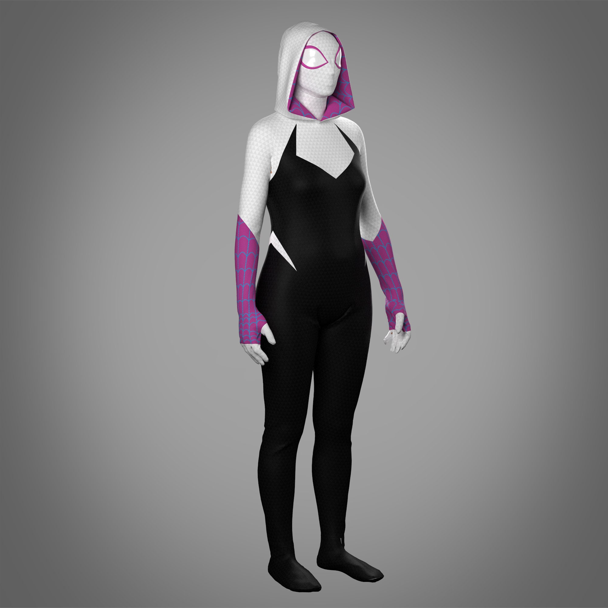 Spider-gwen Sewing/dye Sub Pattern Across the Spiderverse Female ...