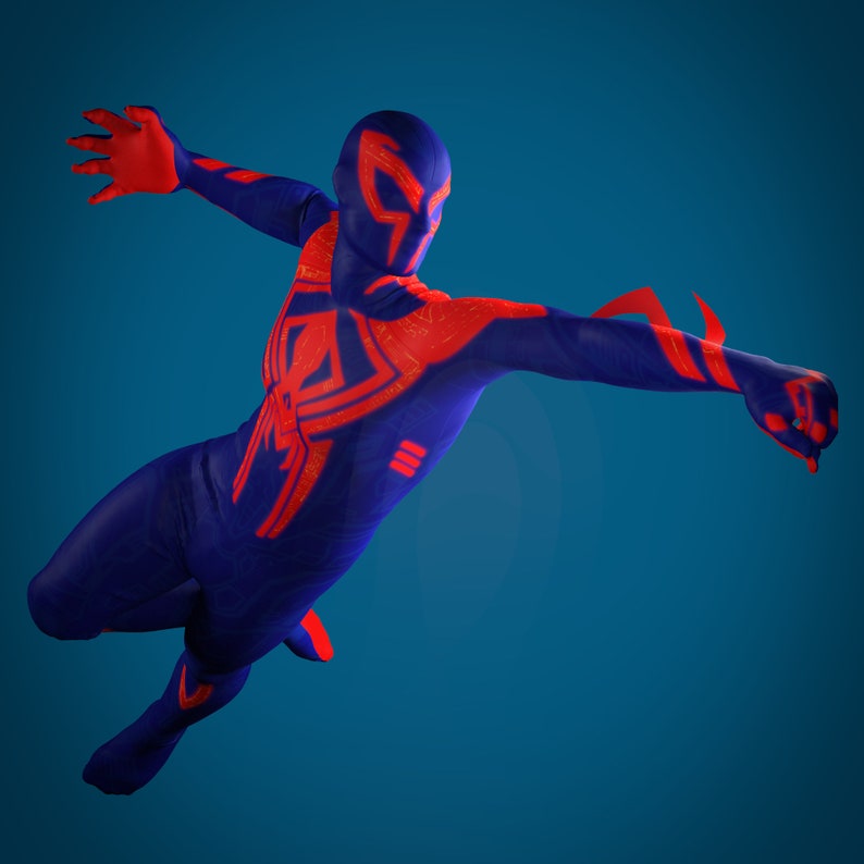 Spider-man 2099 Sewing/dye Sub Pattern Across the Spider-verse Male ...