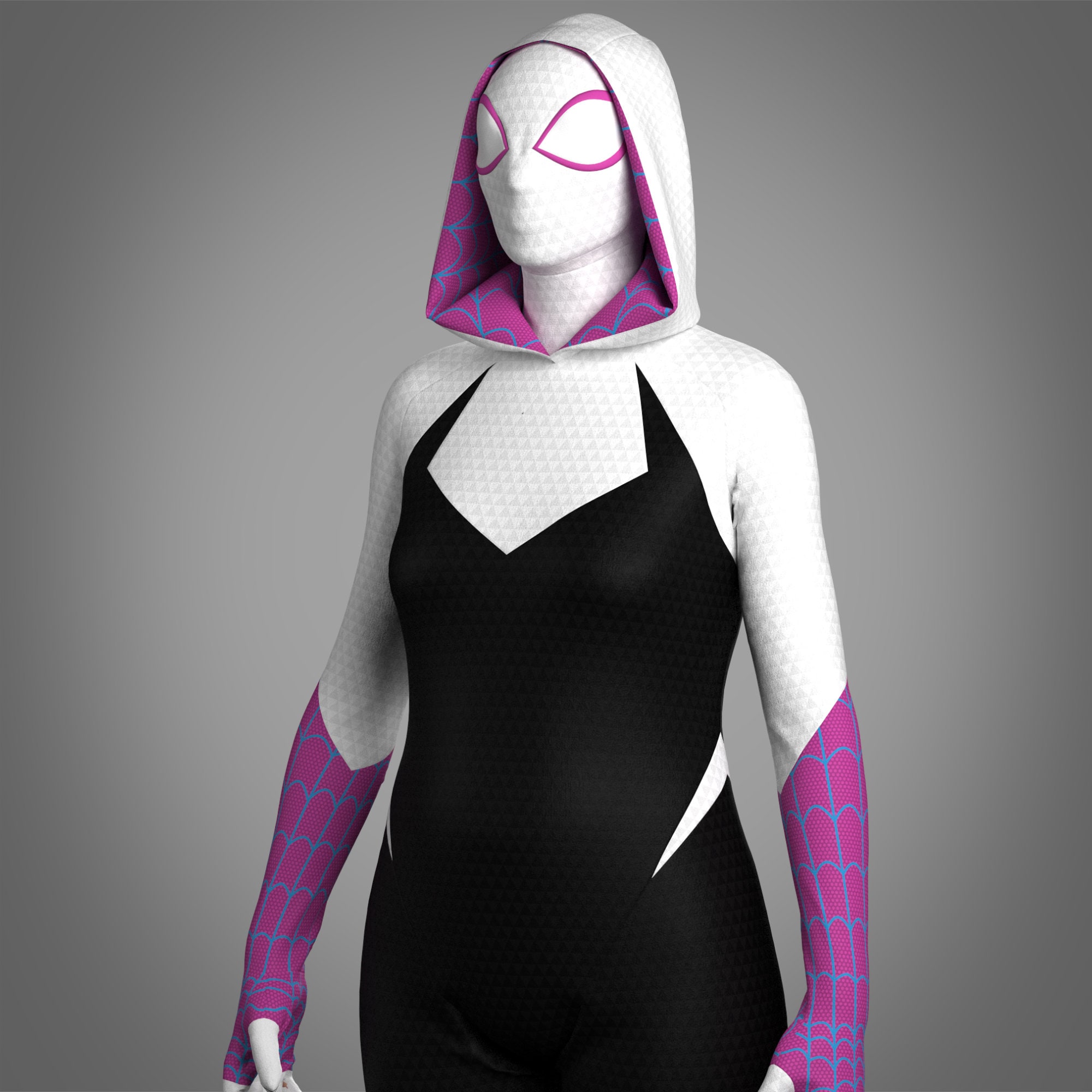 Spider-gwen Sewing/dye Sub Pattern Across the Spiderverse Female ...