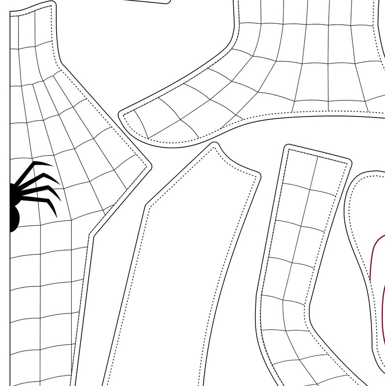 Ultimate Spider-man 2024 Sewing Pattern Male Superhero Cosplay Bodysuit - Etsy
