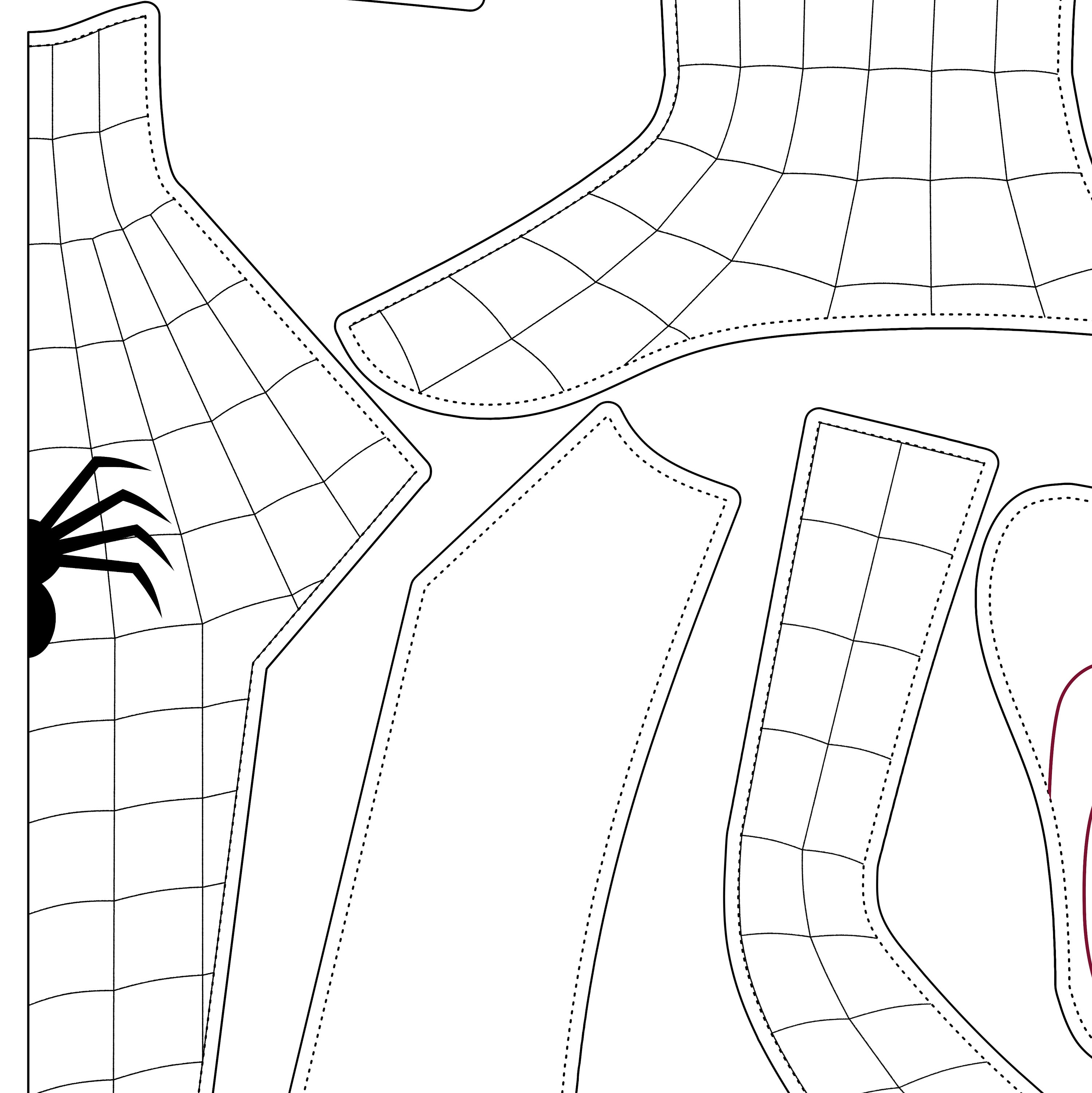 Ultimate Spider-man 2024 Sewing Pattern Male Superhero Cosplay Bodysuit ...