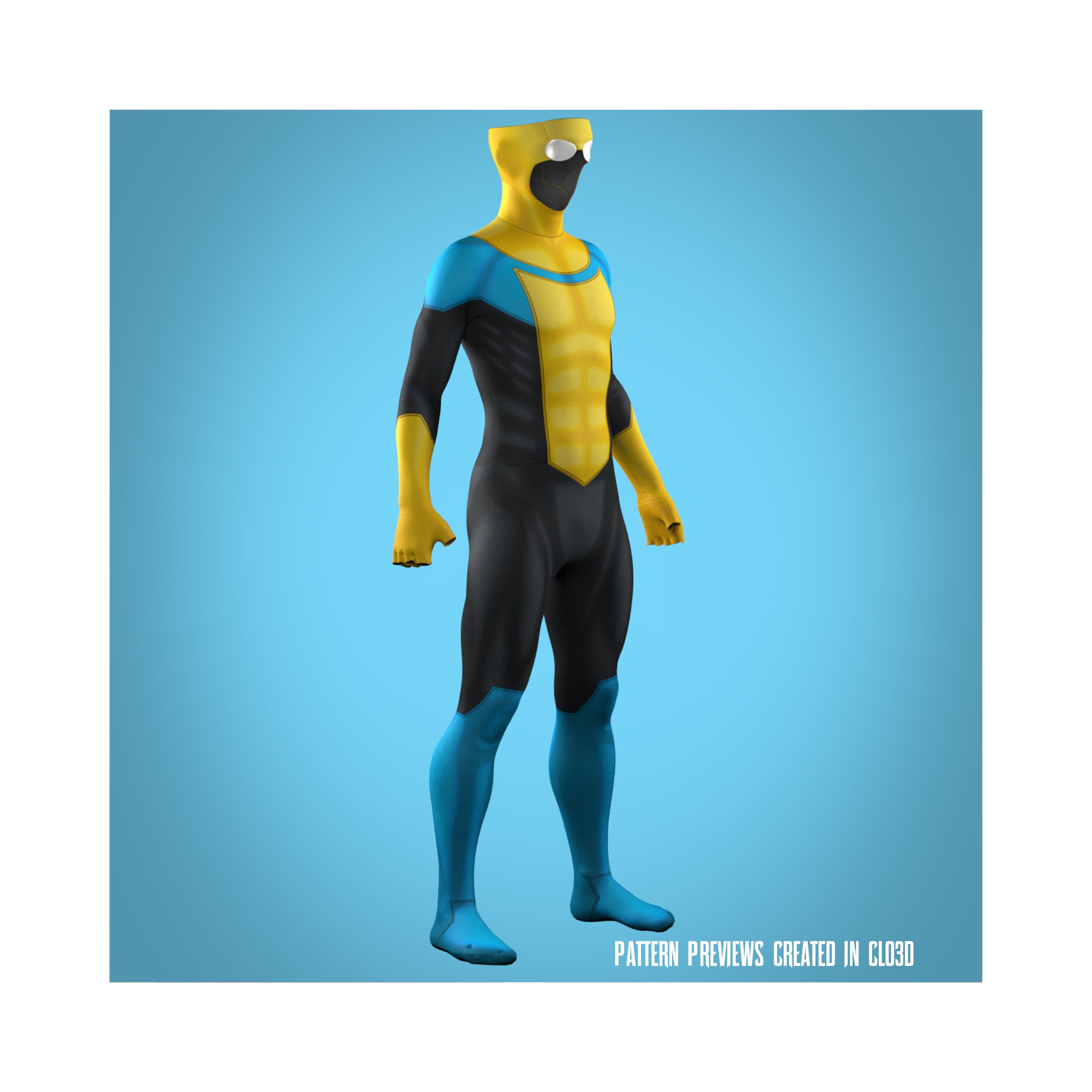 Invincible show Dye Sub Pattern Male Superhero Cosplay Bodysuit - Etsy