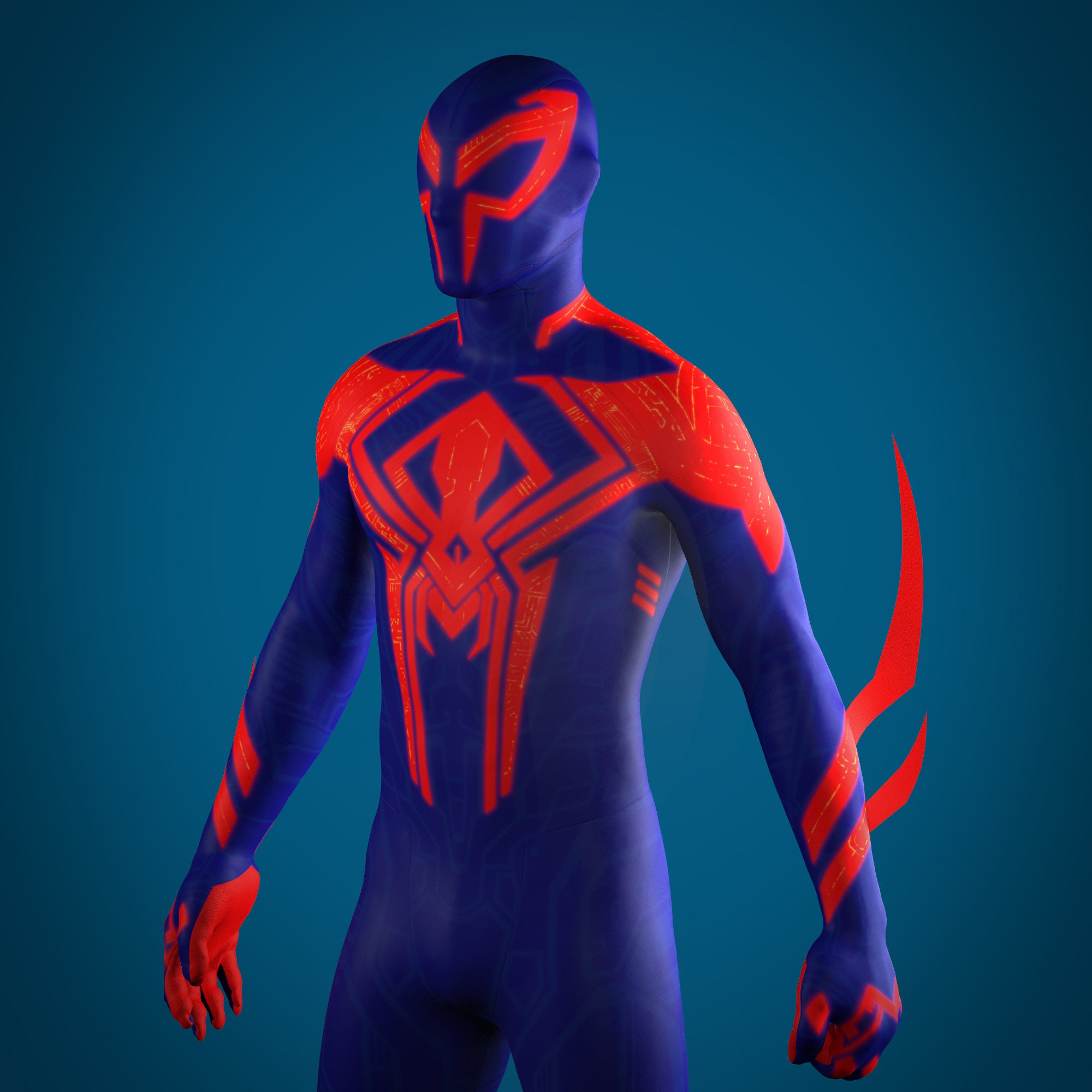 Spider-man 2099 Sewing/dye Sub Pattern Across the Spider-verse Male ...
