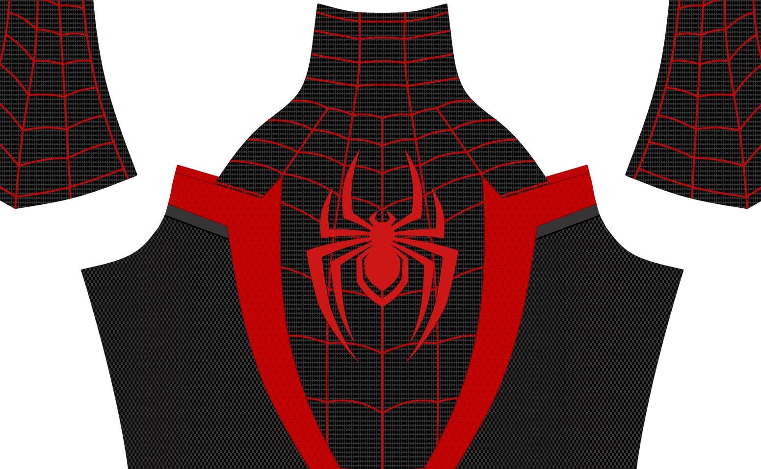 Spider-man Dye Sublimation Pattern Miles Morales Classic Suit Male ...