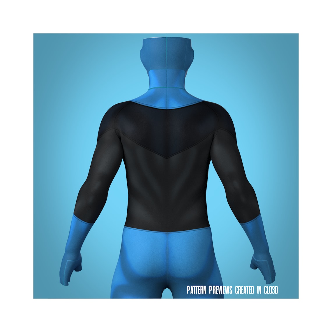 Invincible Blue Suit Dye Sub Pattern Male Superhero Cosplay Bodysuit - Etsy