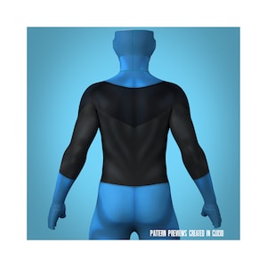 Invincible Blue Suit Sewing Pattern Male Superhero Cosplay Bodysuit - Etsy