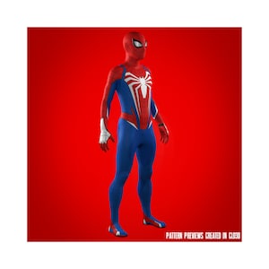 Spider-man Sewing Pattern Advanced Suit 2.0 Cosplay Bodysuit Male ...
