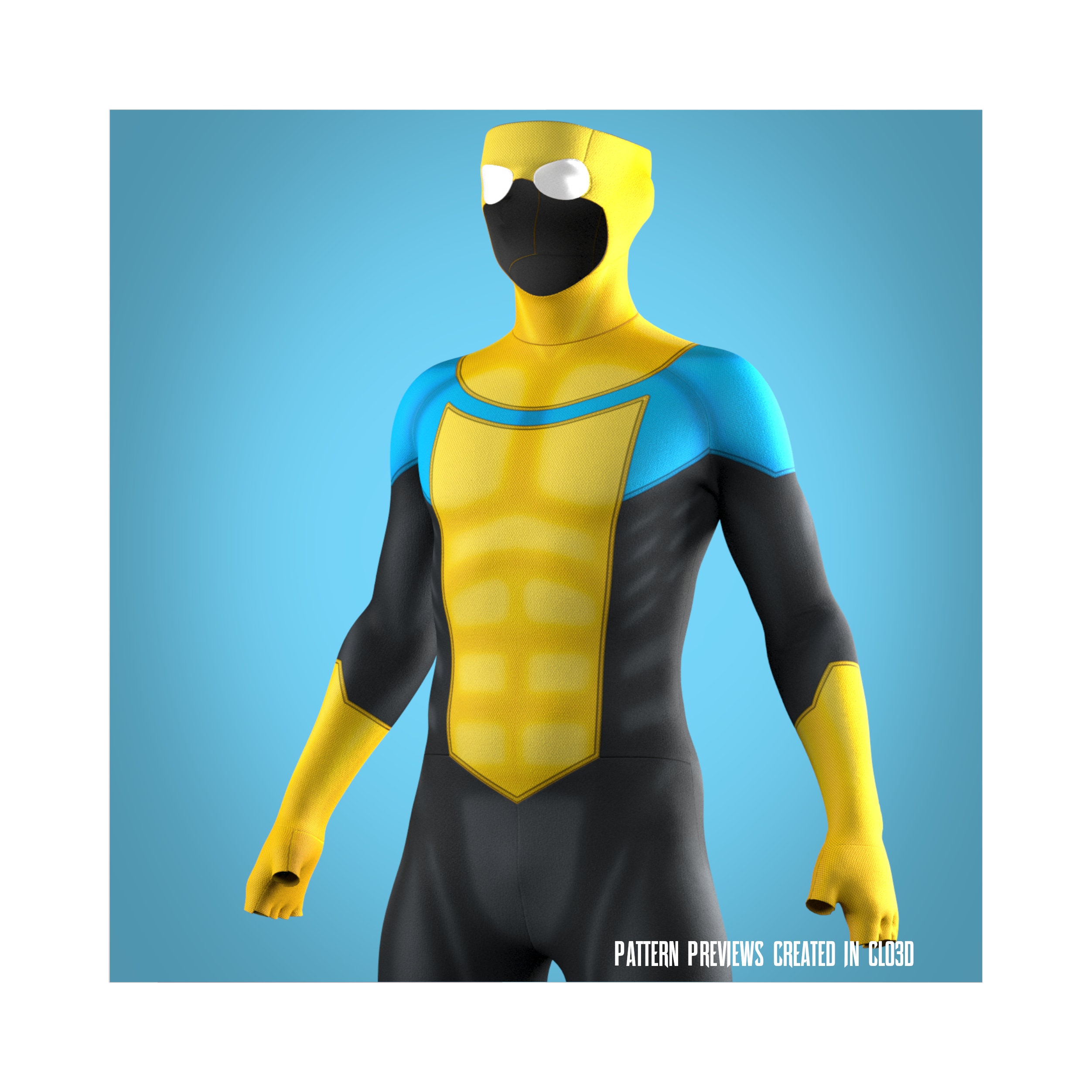 Invincible (show) Sewing Pattern Male Superhero Cosplay Bodysuit - Etsy