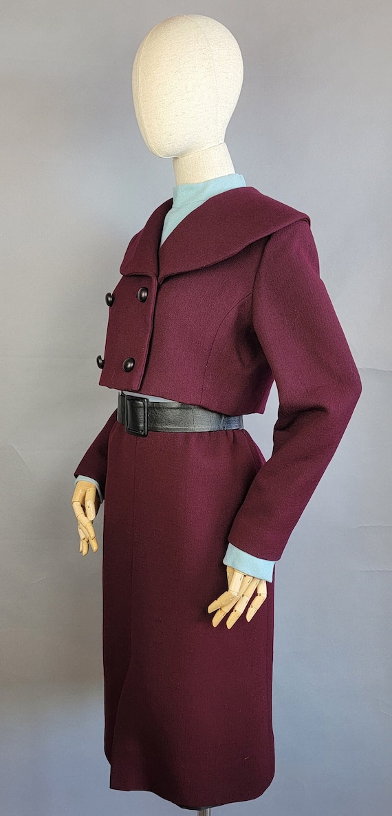 1960s Dress Set / Richard Tam Jon Mandl 1960s Plum an… - Gem