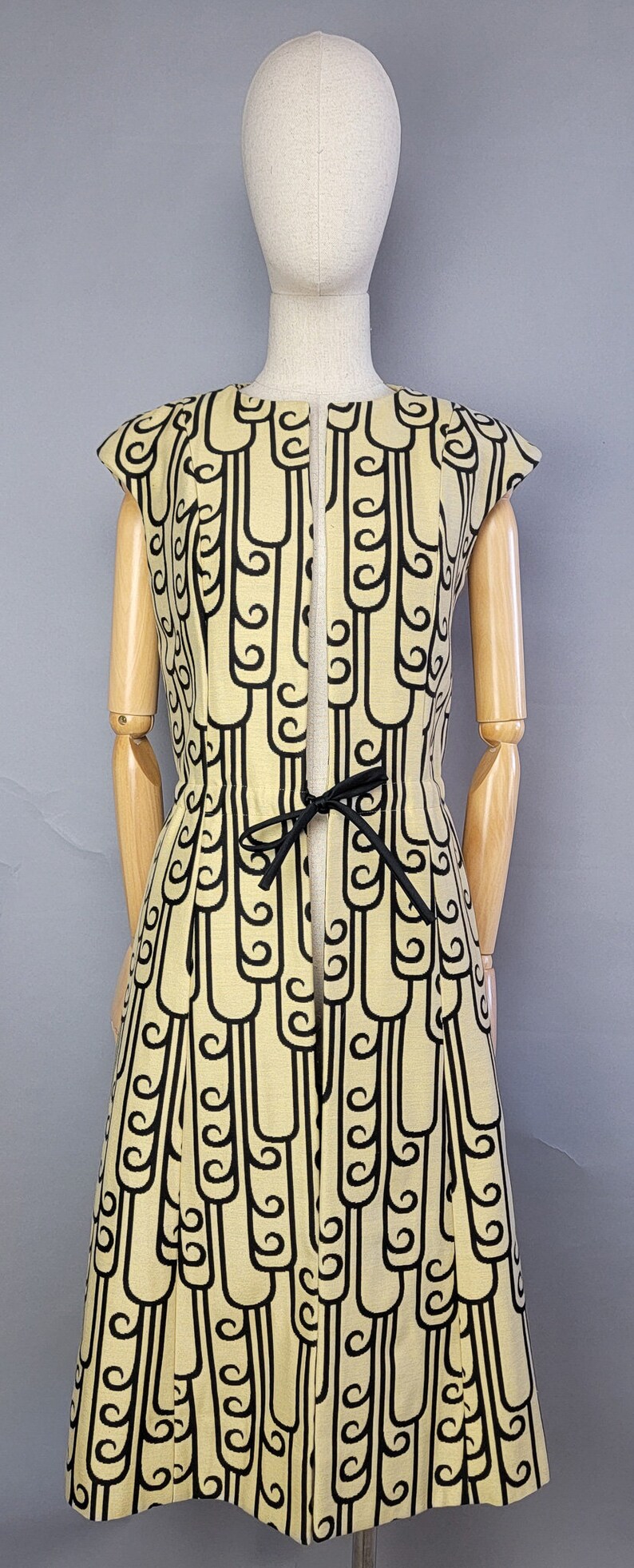 1960s Mod Dress /1960s Mod Black Mini Dress and Vest / Black Mini Dress ...