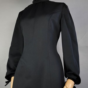 1960s Mod Dress /1960s Mod Black Mini Dress and Vest / Black Mini Dress ...