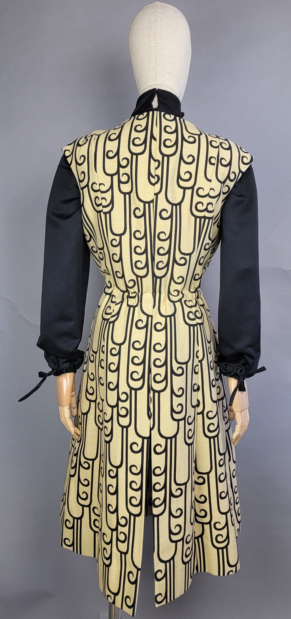1960s Mod Dress /1960s Mod Black Mini Dress and Vest / Black Mini Dress ...