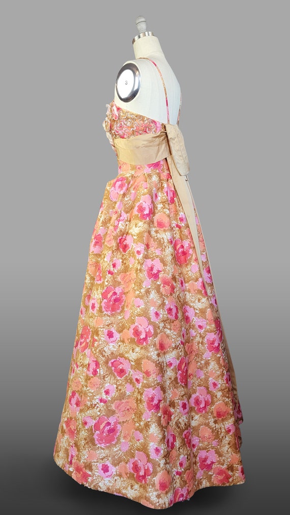 1950s Emma Domb Gown / 1950s Pink Evening Gown /1950s… - Gem