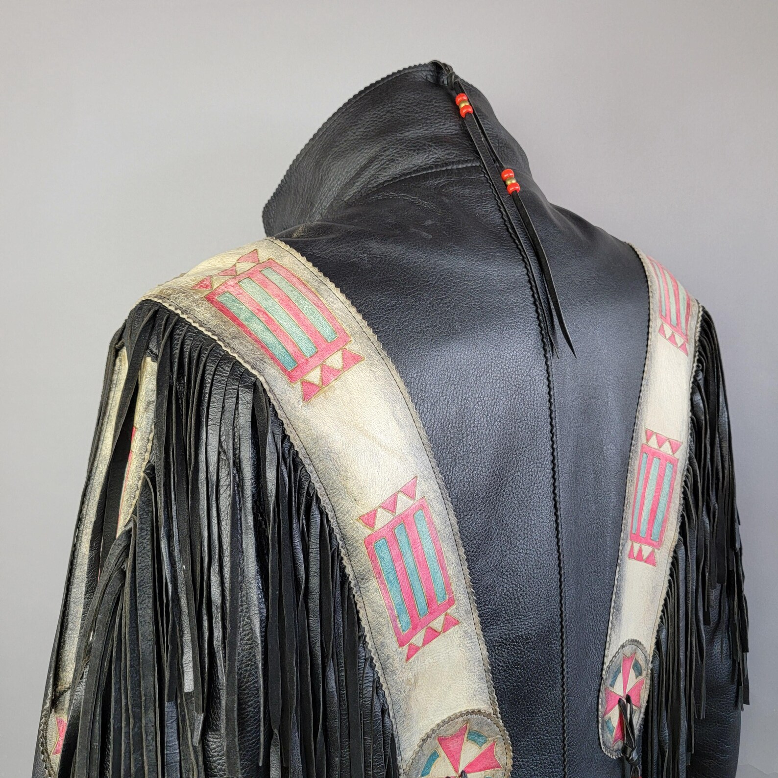 Wilderness Wayne Jacket / Front Street Leather Jacket / Fringed Leather ...