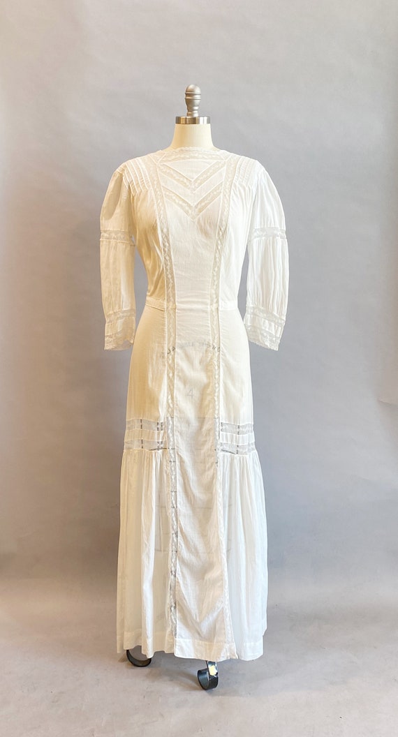 White Edwardian Lawn Dress / Edwardian Lace Dress / W… - Gem