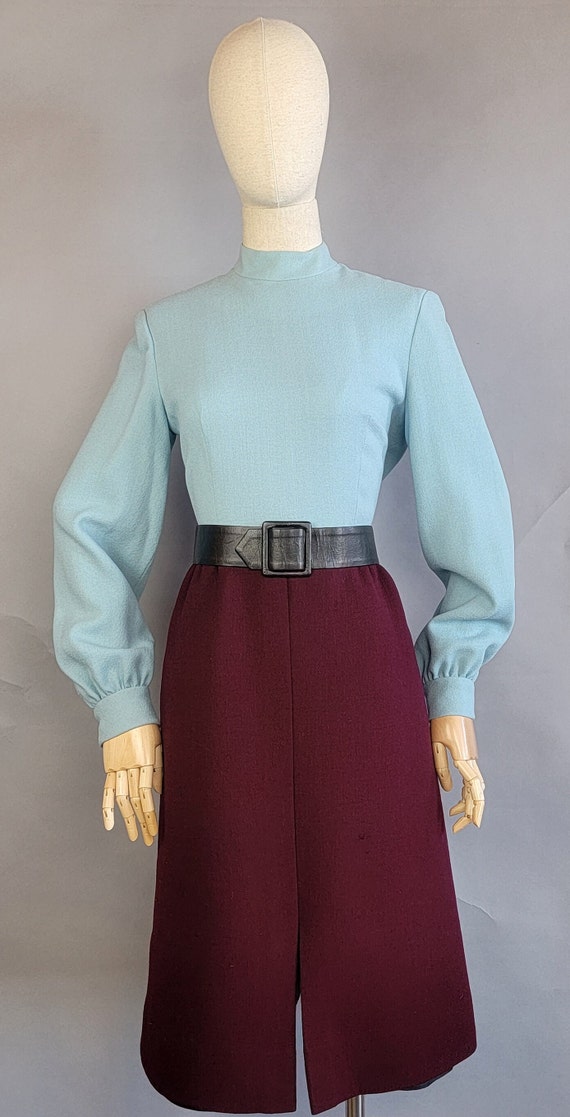 1960s Dress Set / Richard Tam Jon Mandl 1960s Plum an… - Gem
