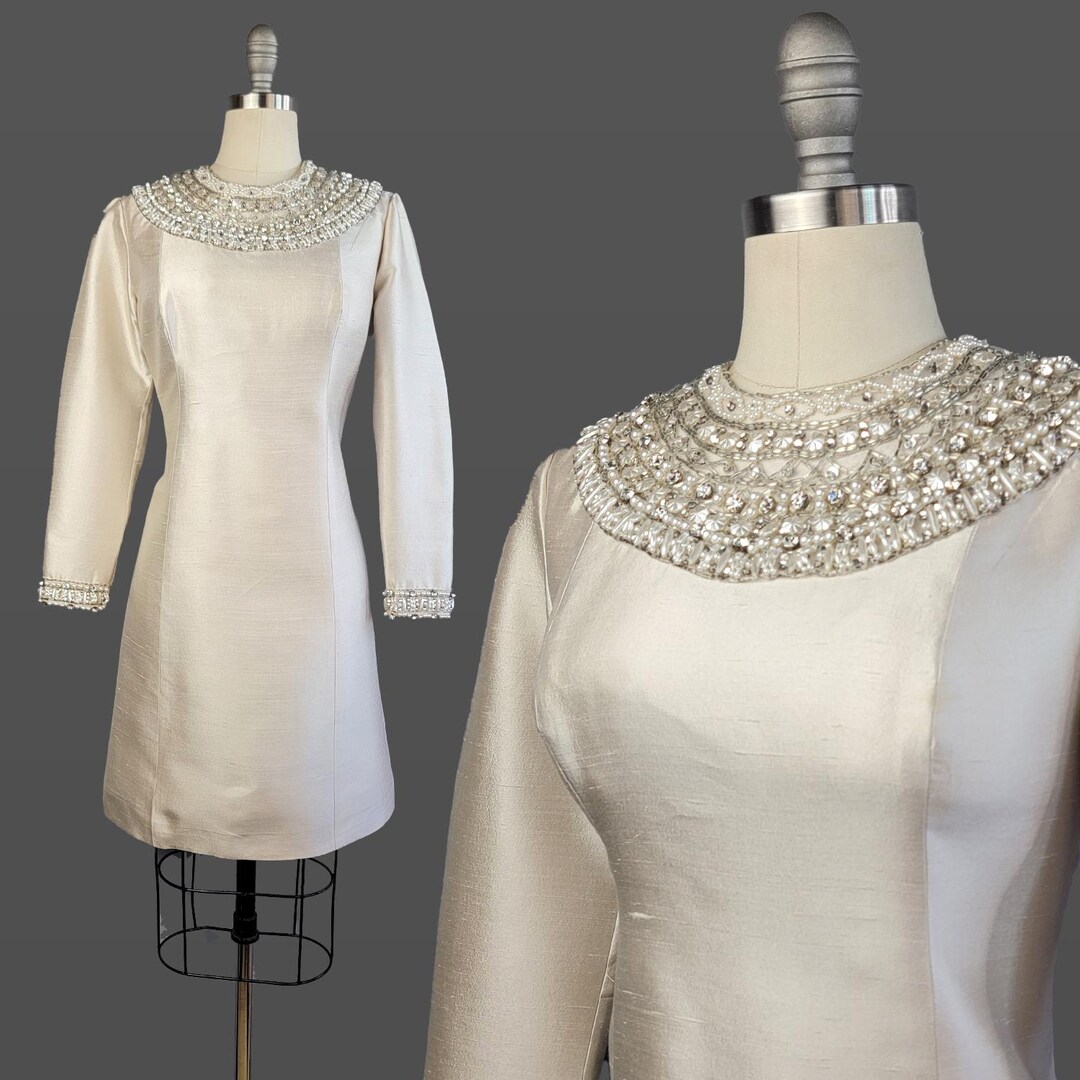 Jack Bryan Dress / 1960s Dress / 1960s Cocktail Dress / Beaded Cocktail ...