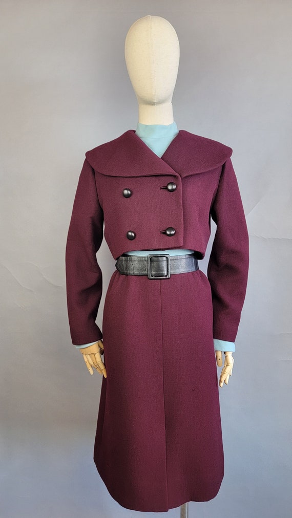 1960s Dress Set / Richard Tam Jon Mandl 1960s Plum an… - Gem