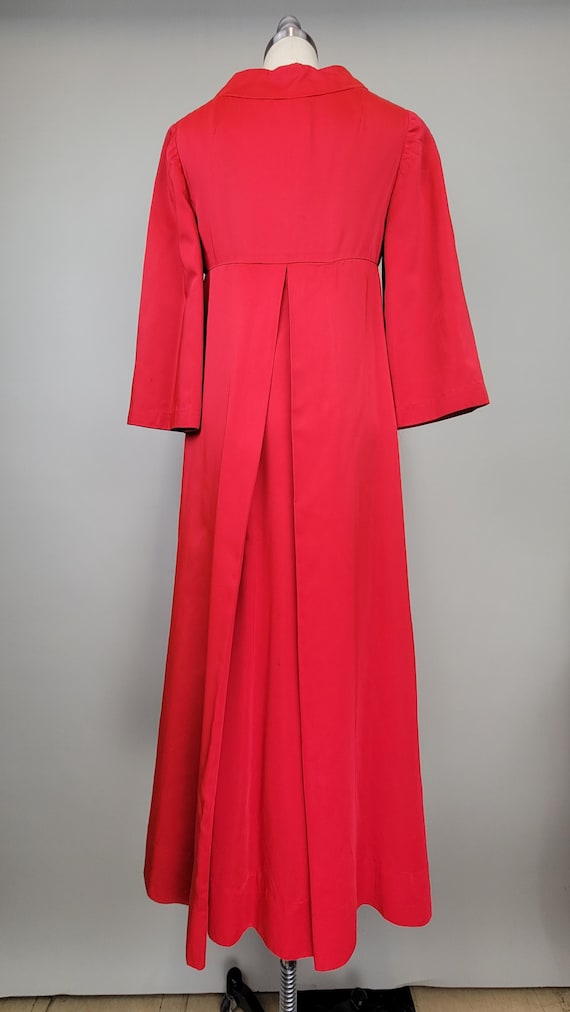 1960s Formal Coat / Red Long Coat / Vintage Evening C… - Gem