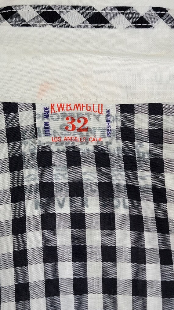 1940s Waitress Uniform / Black & White Gingham Dress … - Gem