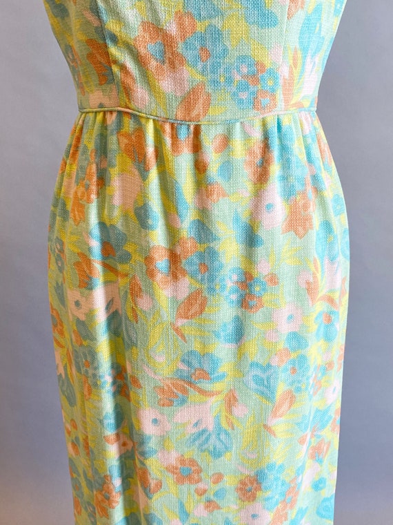 1960s Floral Maxi Dress / 60s Sun Dress / 1960s Summe… - Gem