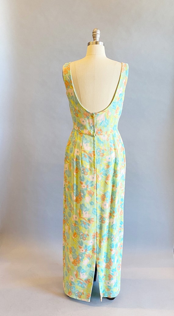 1960s Floral Maxi Dress / 60s Sun Dress / 1960s Summe… - Gem
