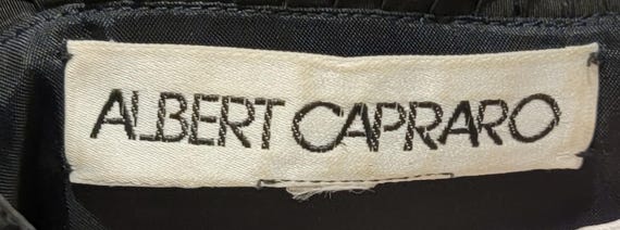 1970s Albert Capraro Gown / Couture Gown / Black Velv… - Gem