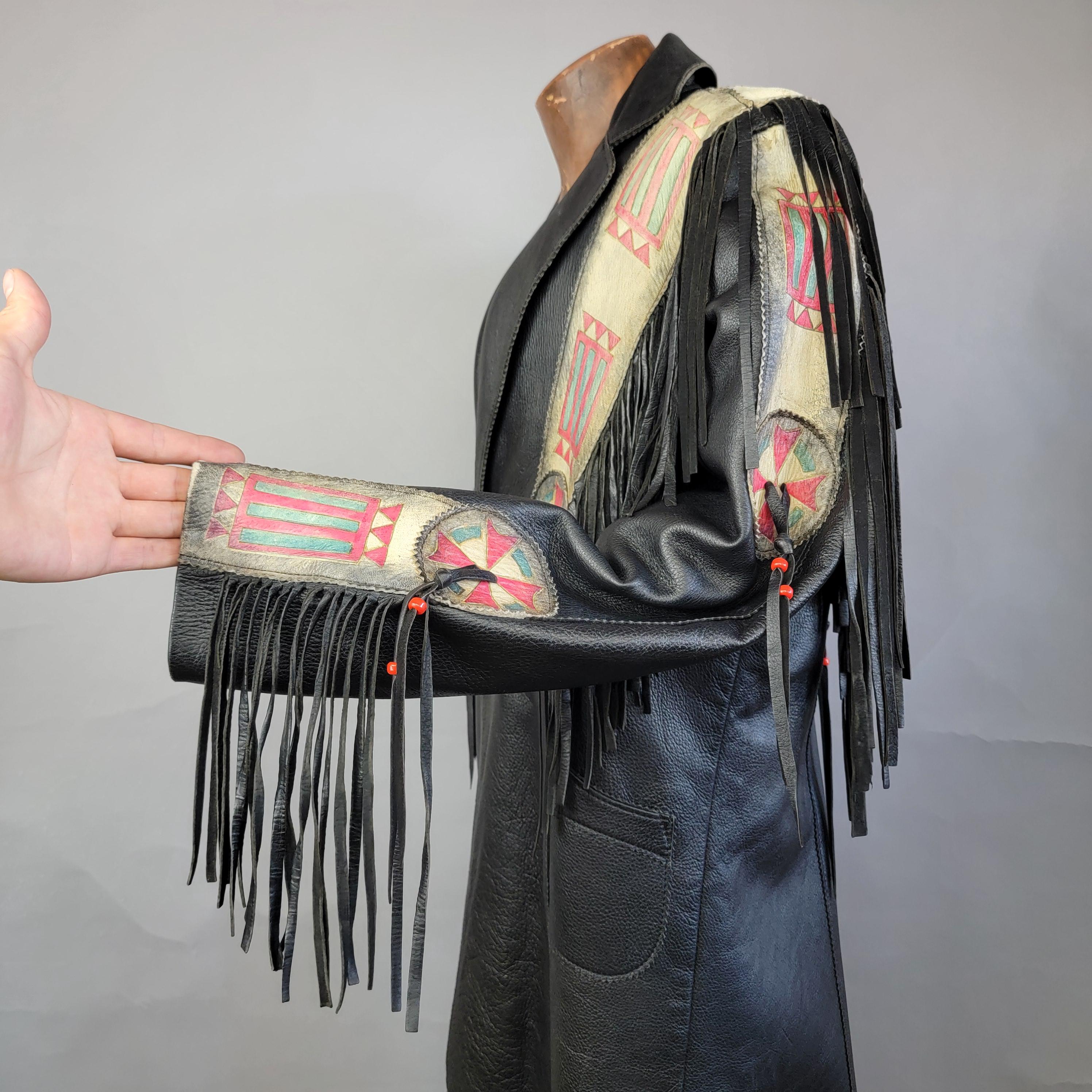 Wilderness Wayne Jacket / Front Street Leather Jacket / Fringed Leather ...