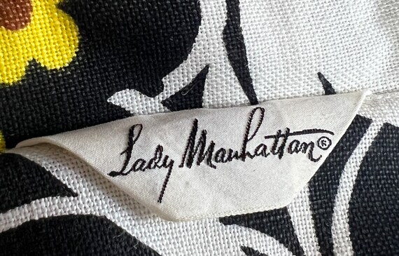 1960s Shirt Dress / Lady Manhattan Bold Black & White… - Gem